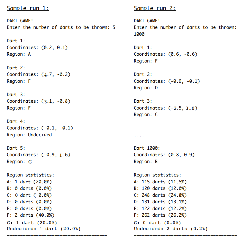 Solved You are given a square dart board as shown below. | Chegg.com