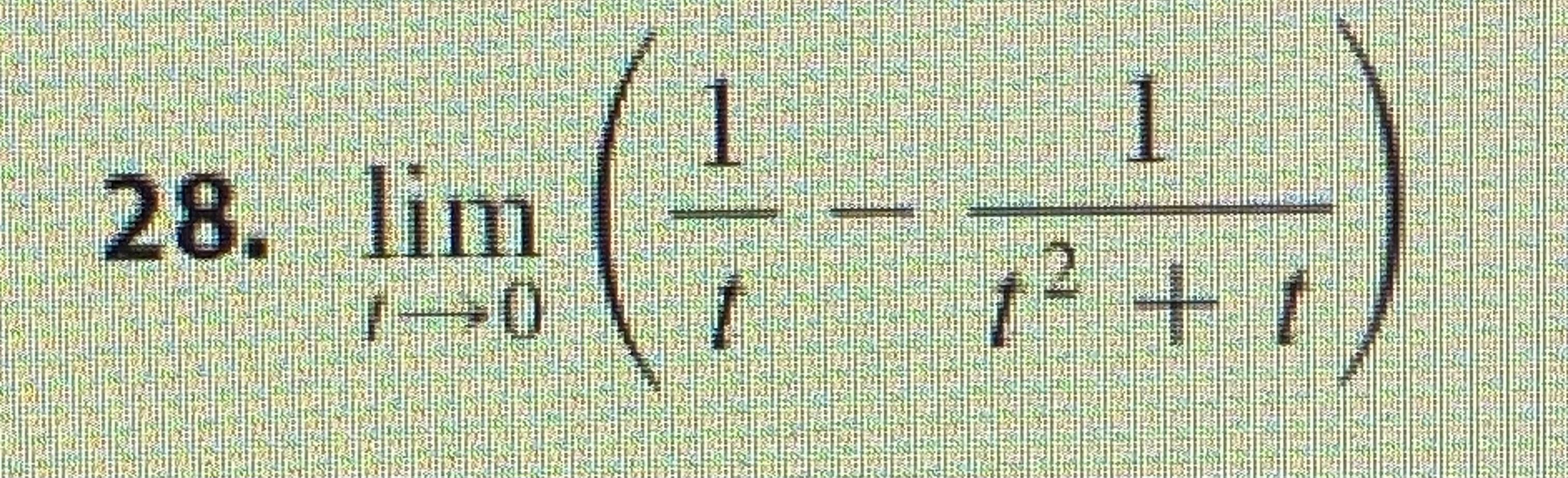 Solved 28. limt→0(t1−t2+t1) | Chegg.com