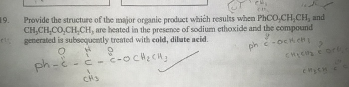 Solved 19. Provide the structure of the major organic | Chegg.com
