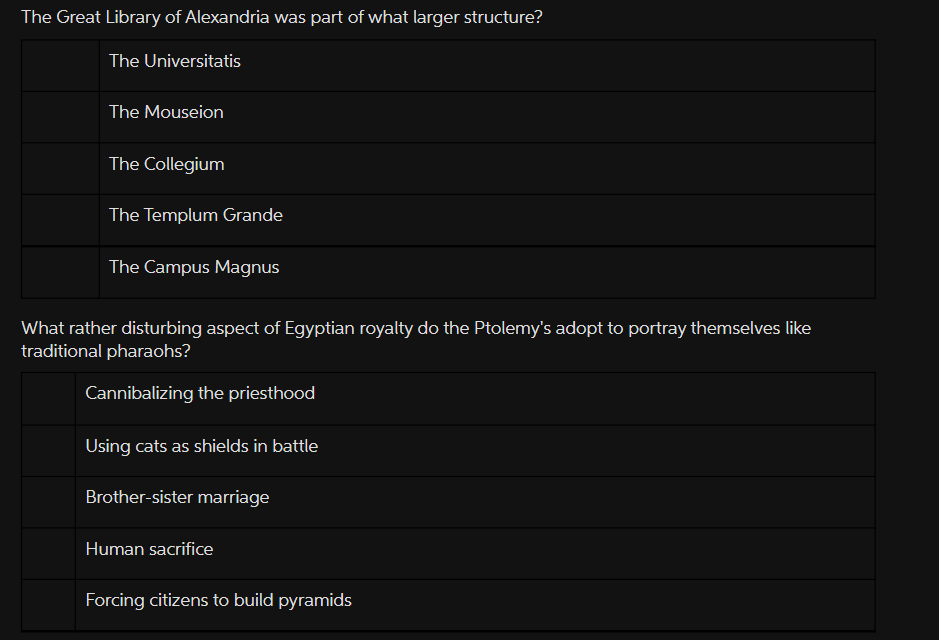 Solved The Great Library of Alexandria was part of what | Chegg.com