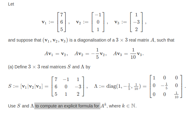 Solved Let V2 0 V3 := Vi:=16 5 1 -3 2 and suppose that (V1, | Chegg.com