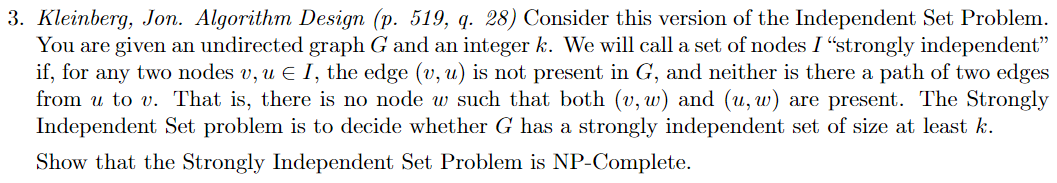 Solved 3. Kleinberg, Jon. Algorithm Design (p. 519, q. 28) | Chegg.com