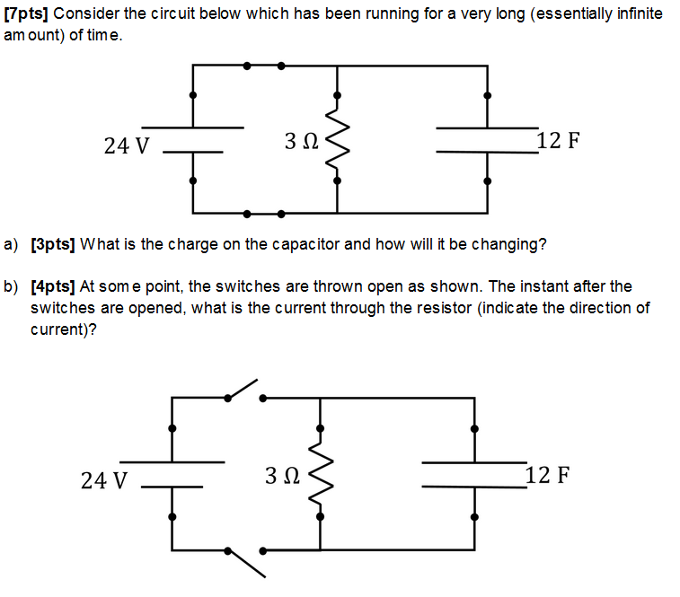 Solved [7pts] Consider the circuit below which has been | Chegg.com