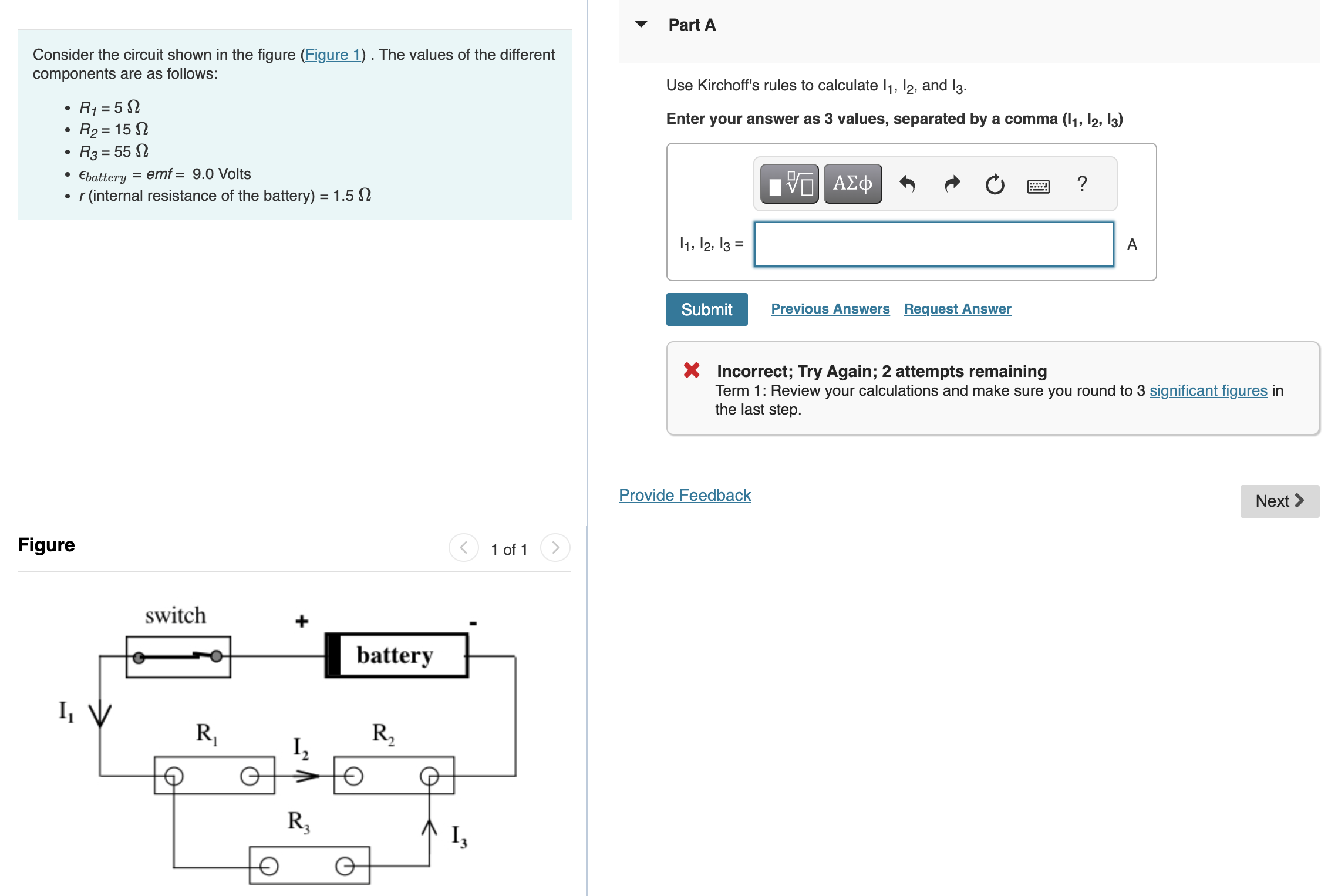 Solved Part Aconsider The Circuit Shown In The Figure