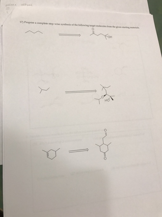 Solved Propose A Complete Step Wise Synthesis Of The 