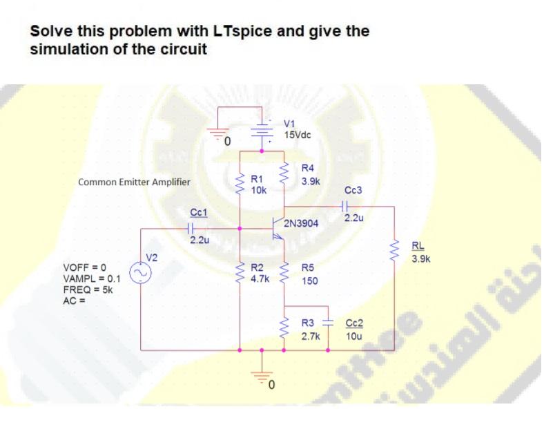 Solved Solve this problem with LTspice and give the | Chegg.com