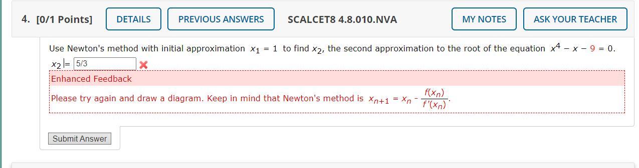 Solved 2. [-/1 Points] DETAILS SCALCET8 4.8.512.XP.MI.SA. | Chegg.com