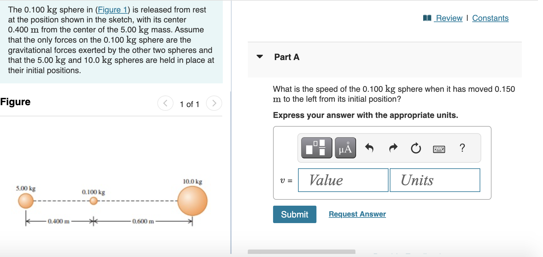 Solved The 0.100 kg sphere in (Figure 1) is released from | Chegg.com