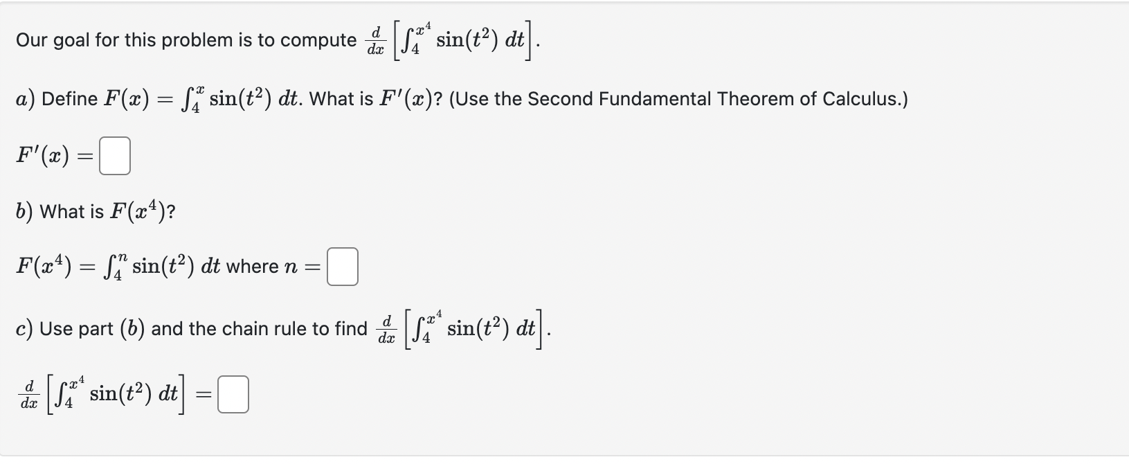 Solved Our goal for this problem is to compute | Chegg.com