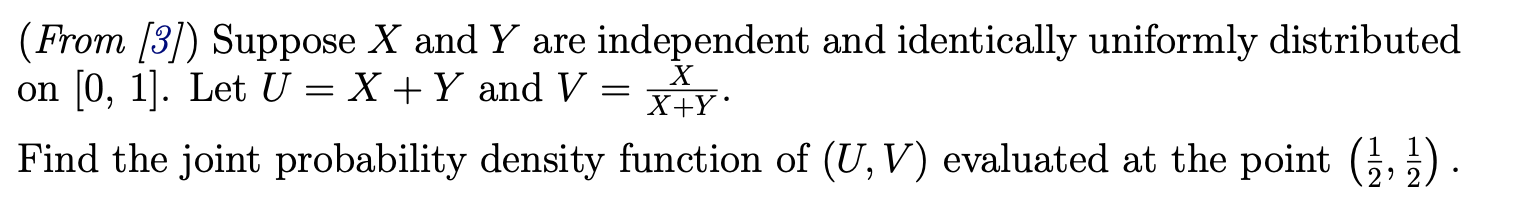 Solved (From [3]) Suppose X and Y are independent and | Chegg.com