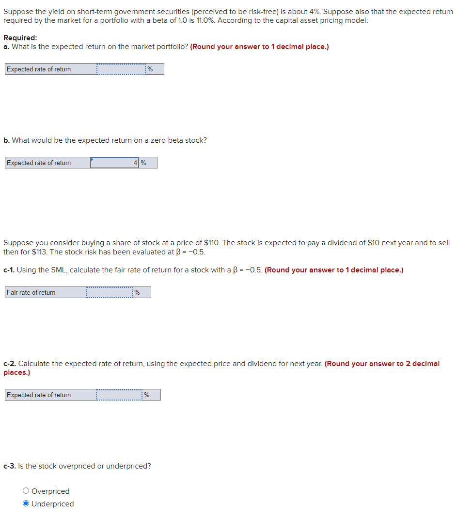 Solved Suppose the yield on short-term government securities | Chegg.com