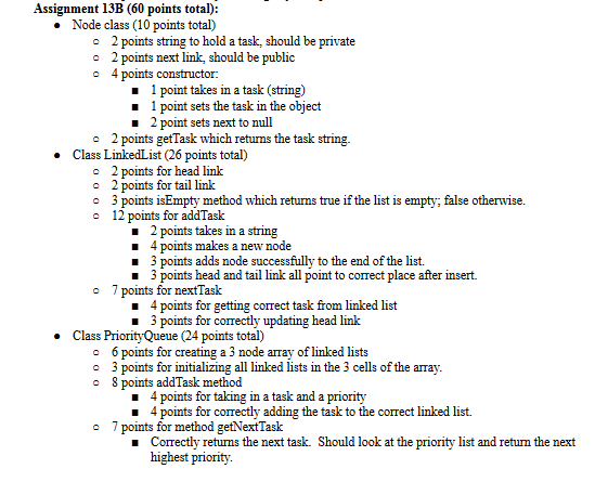 Solved Assignment 13B: A queue is a very useful data | Chegg.com