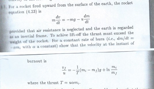 Solved Por a rocket fired upward from the surface of the | Chegg.com