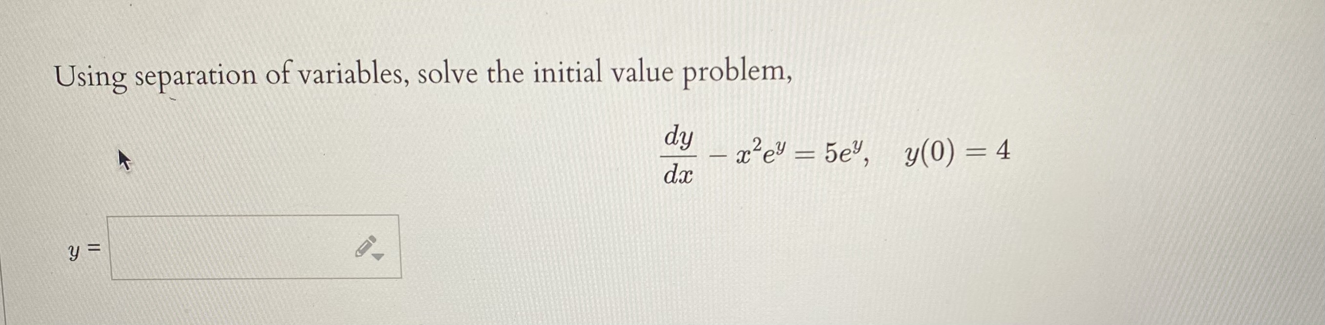 Solved Using Separation Of Variables Solve The Initial