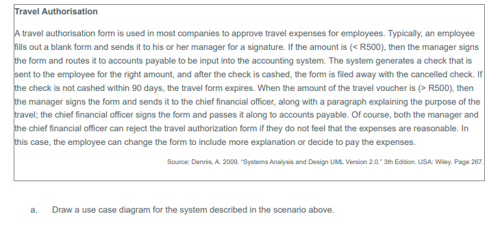 Solved A travel authorisation form is used in most companies | Chegg.com