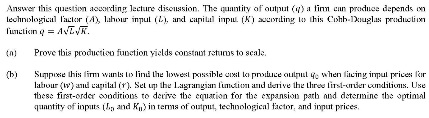 Solved Answer this question according lecture discussion. | Chegg.com