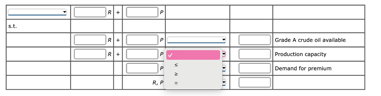 Solved Drop Down Options for question A: (All questions in | Chegg.com