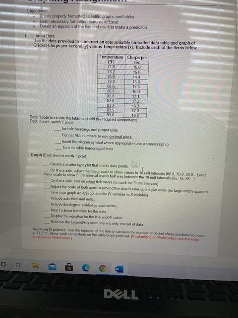 Solved Objectives: Create properly formatted scientific | Chegg.com