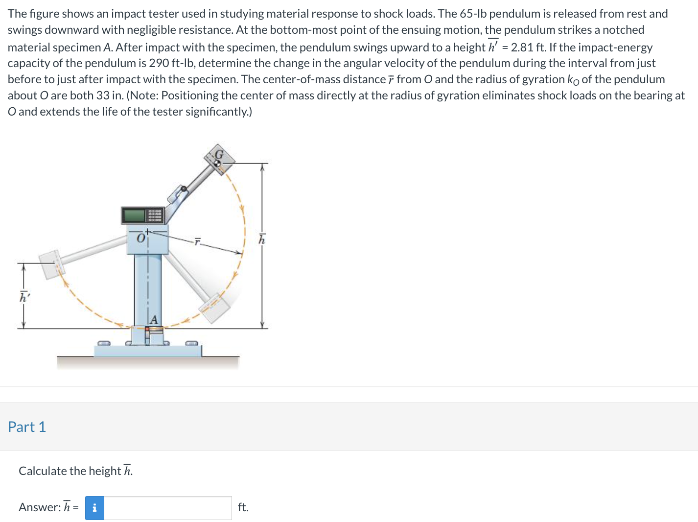 Solved The figure shows an impact tester used in studying | Chegg.com