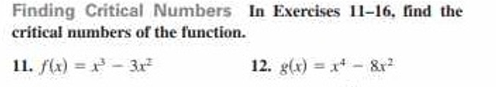 Solved Finding Critical Numbers In Exercises 11-16, ﻿find | Chegg.com