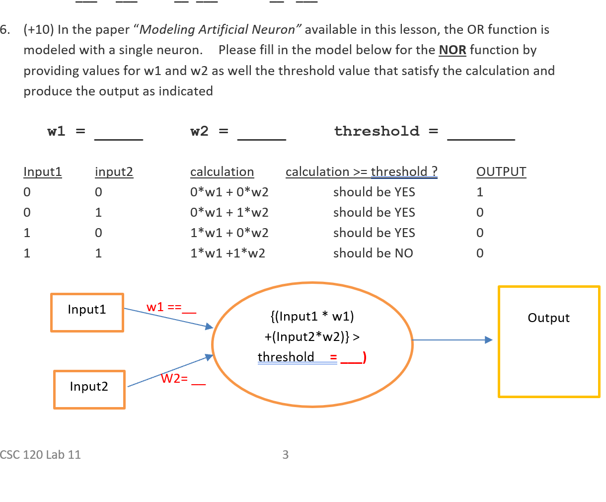 Solved 6. (+10) In the paper "Modeling Artificial Neuron” | Chegg.com