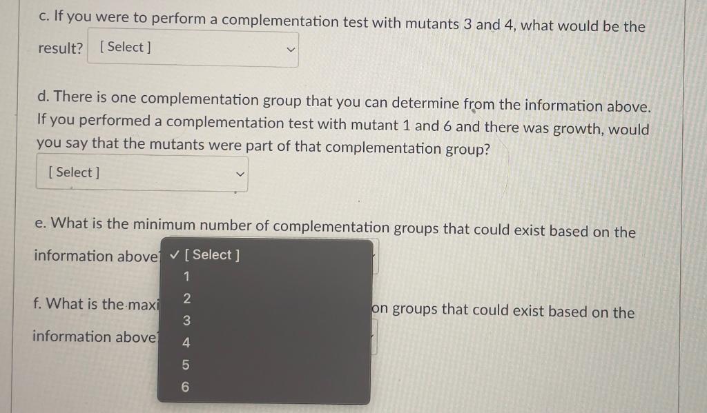 Solved Below is a partially filled in complementation table. | Chegg.com