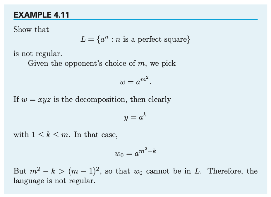 Solved Show that L={an:n is a perfect square } is not | Chegg.com
