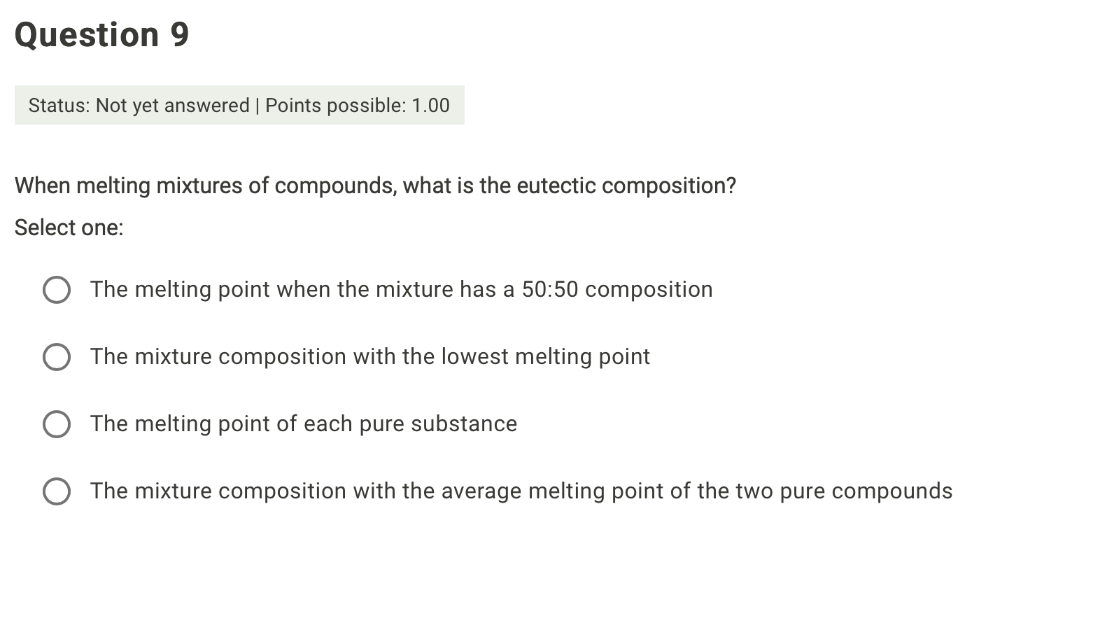 Solved Question 8 Status: Not yet answered | Points | Chegg.com