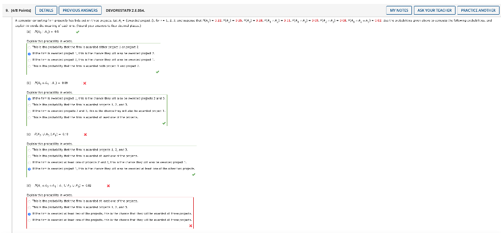 Solved 10. [-14 Points] DETAILS DEVORESTAT9 2.E.064. MY | Chegg.com