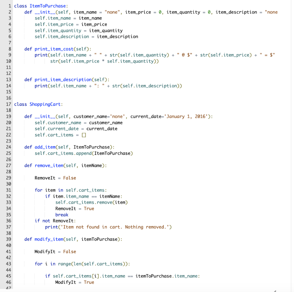 Solved This program extends the earlier "Online shopping | Chegg.com