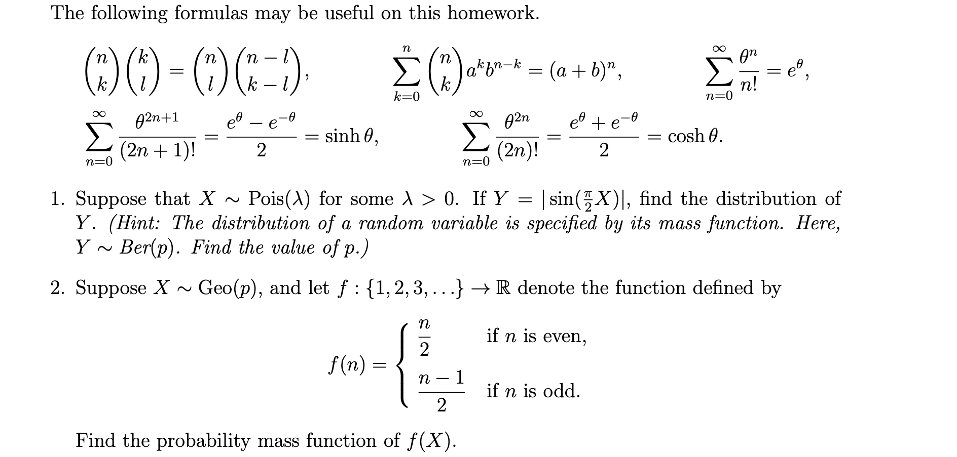 Solved The following formulas may be useful on this | Chegg.com