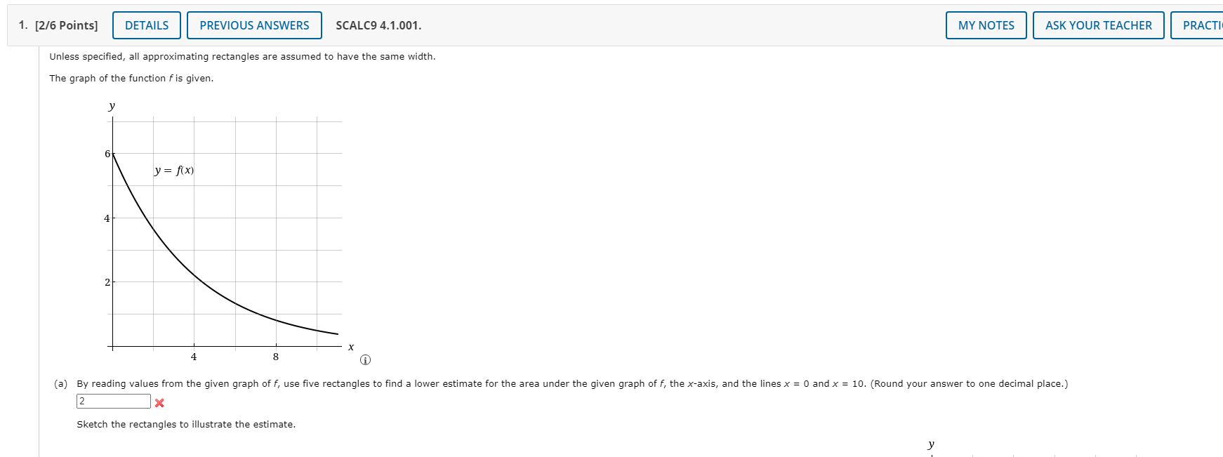 Solved 1. [2/6 Points] DETAILS PREVIOUS ANSWERS SCALC9 | Chegg.com