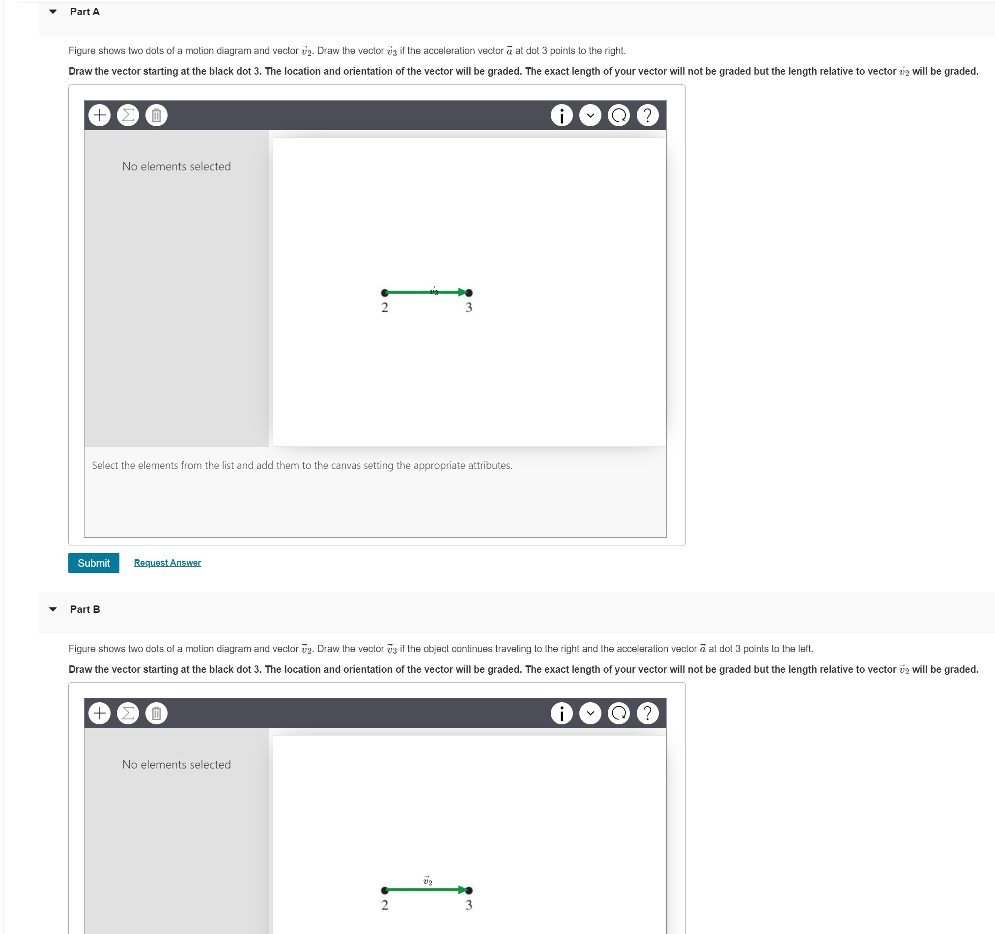 Solved Figure shows two dots of a motion diagram and vector | Chegg.com