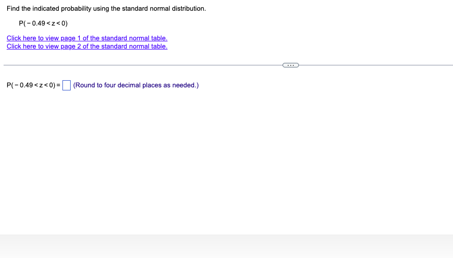Solved Find the indicated probability using the standard | Chegg.com
