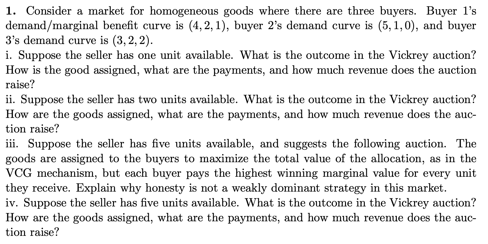 2 1. Consider a market for homogeneous goods where | Chegg.com