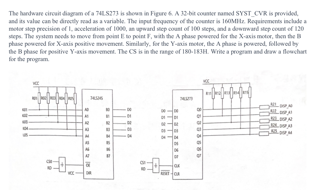 Solved The hardware circuit diagram of a 74LS273 ﻿is shown | Chegg.com