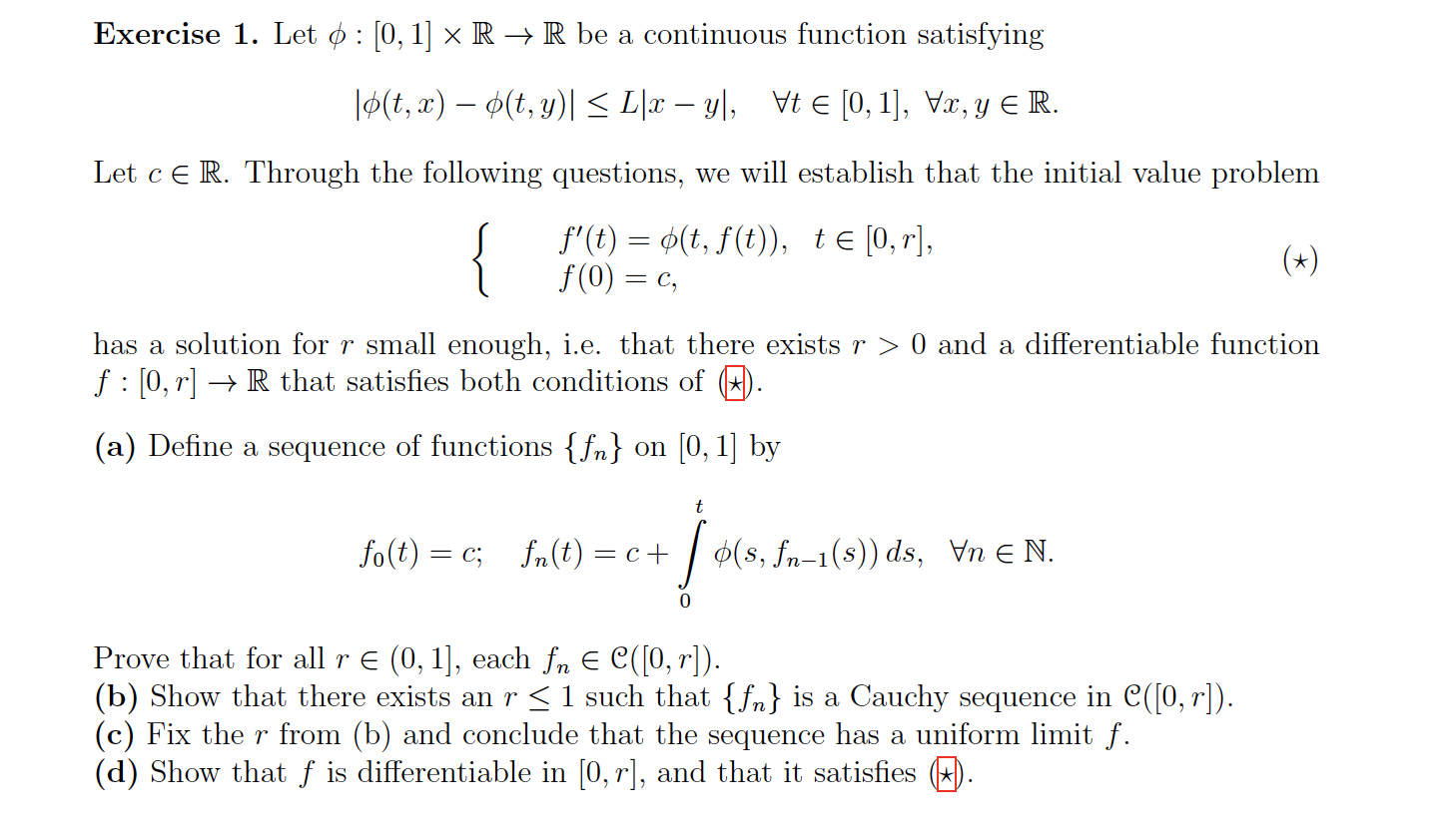 Exercise 1. Let o : [0, 1] R → R be a continuous | Chegg.com