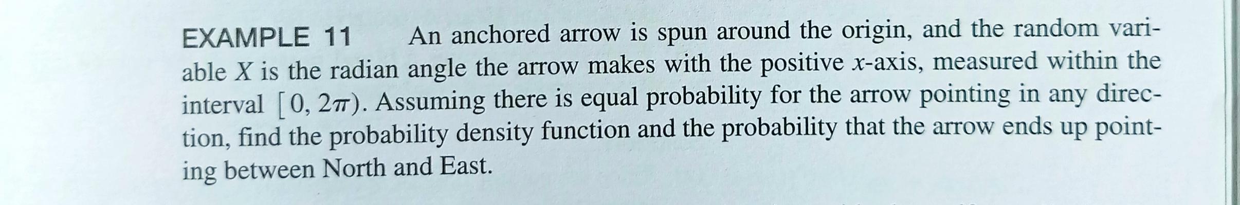 Solved EXAMPLE 11 An anchored arrow is spun around the | Chegg.com