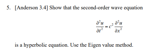 Solved 5. [Anderson 3.4] Show that the second-order wave | Chegg.com