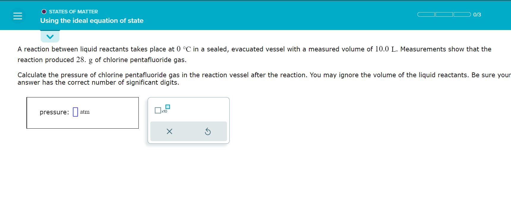 Solved A reaction between liquid reactants takes place at | Chegg.com