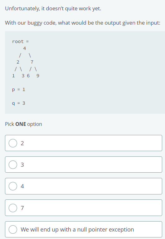 Solved Given a non-null binary search tree, we want to find | Chegg.com