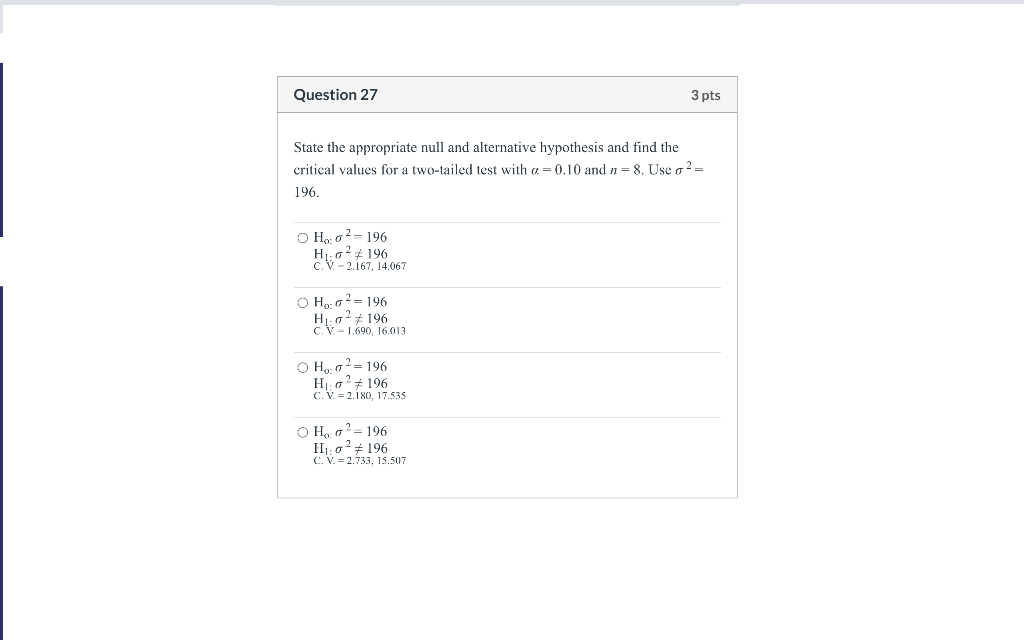 Solved State the appropriate null and alternative hypothesis | Chegg.com