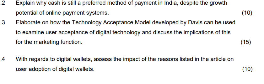 Solved .2 Explain why cash is still a preferred method of | Chegg.com