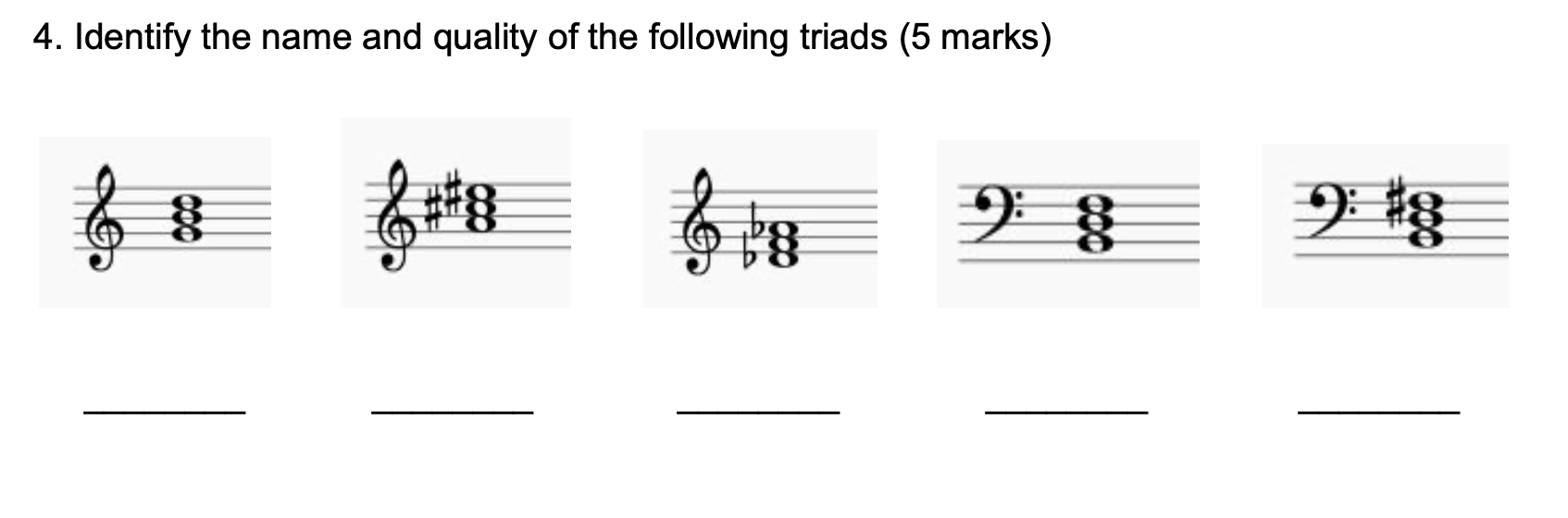 4. Identify the name and quality of the following | Chegg.com