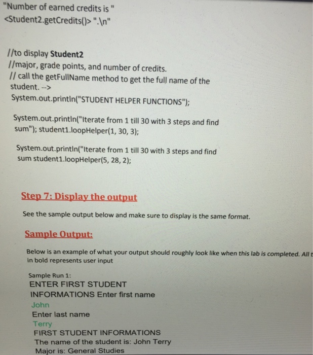 Solved public class Student Inside the class, declare some | Chegg.com