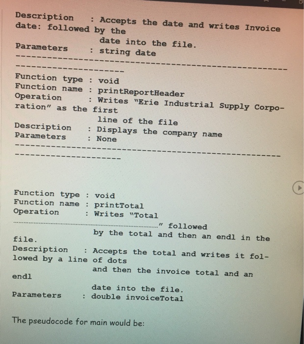 Solved Write A C Program To Read Details Of Invoices From A 6597
