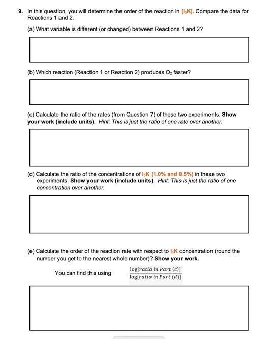 b. Include the data from Reaction 1 (10 mL undiluted | Chegg.com
