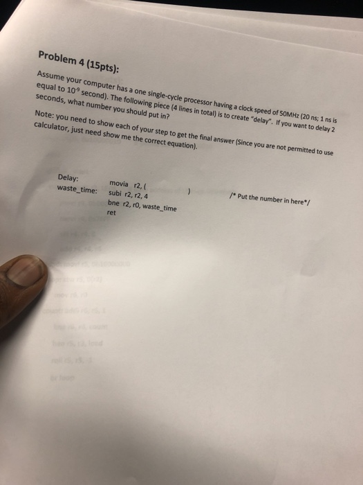 Problem 6 (10pts): For the following sequence of | Chegg.com