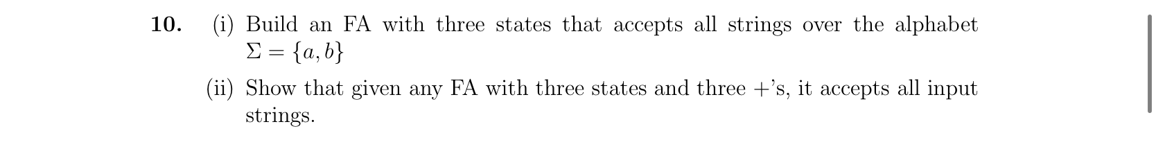 Solved I ﻿build An Fa With Three States That Accepts All