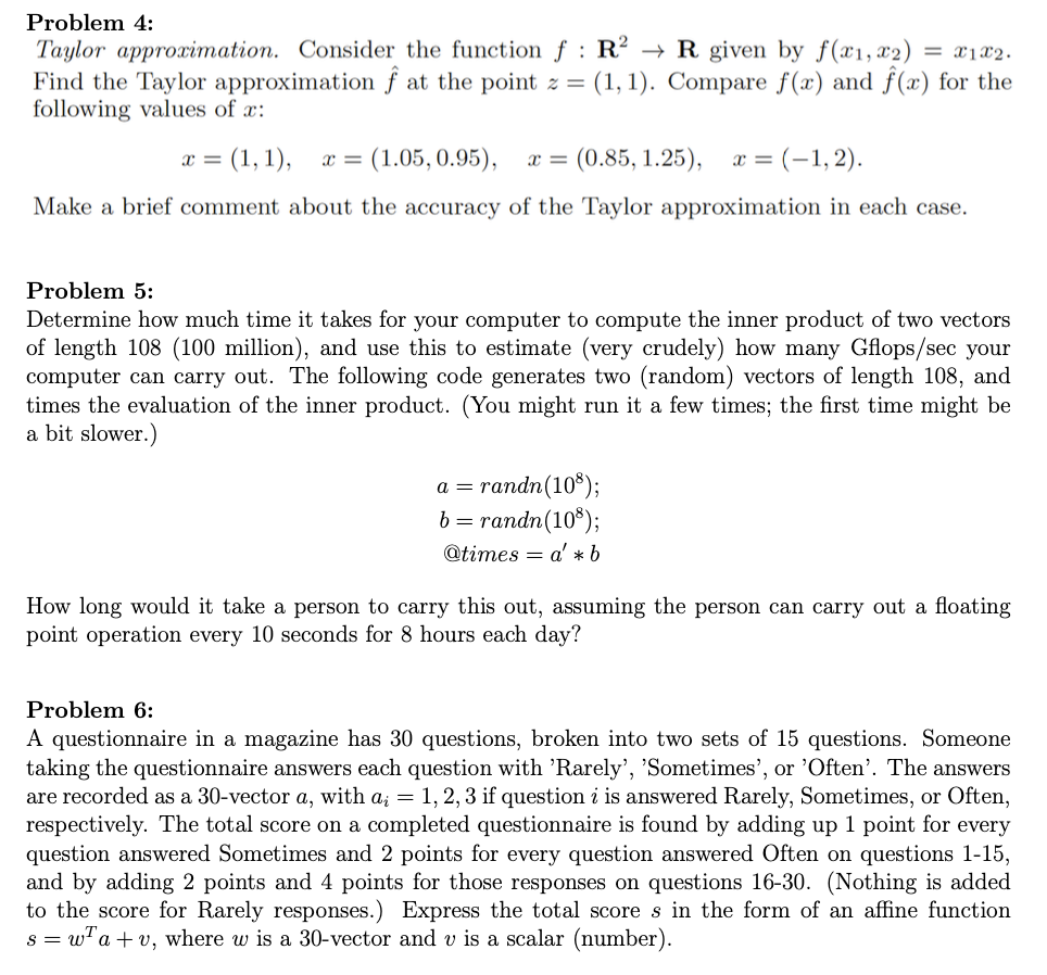 Solved Problem 4 Taylor Approximation Consider The Function